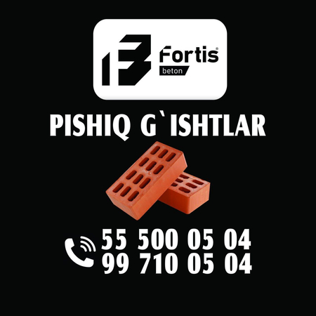 Sifatli va arzon Pishgan g'ishtlar