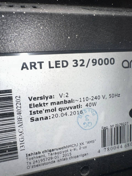 ARTEL  TV 32/9000  Ishlatilgan holati ideal kam koʻrilgan