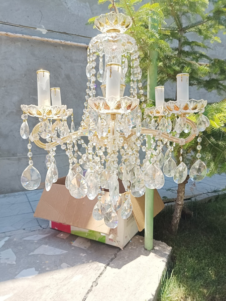 Люстра.Иранское стекло.