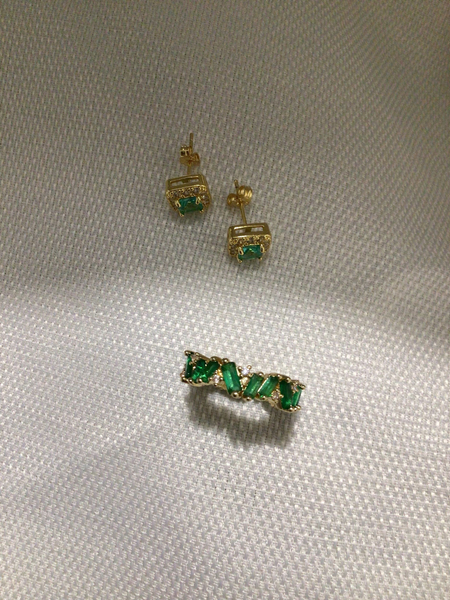 komplekt сережка и кольцо