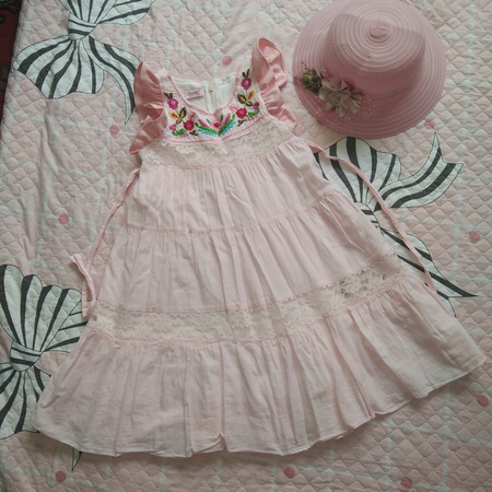Платье хб на лето на 6-7 лет Турция