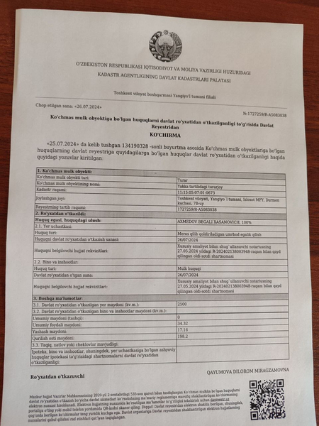 Uchastka sotiladi 10 sotik