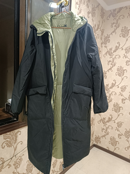 Продам утеплённый  плащ пальто с капюшеном