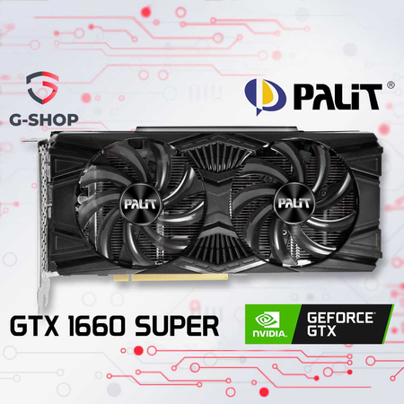 Игровая видеокарта NVIDIA Palit GeForce GTX 1660 SUPER GP OC 6GB GDDR6