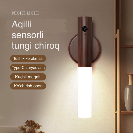 Aqlli inson harakatini sezuvchi LED tungi chiroq