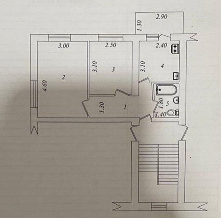 Академ городок. Посольство Чехии 2/4/4. 38м². Кирпич.