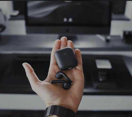 +ДОСТАВКА AirPods 2/2 black matte (qora matoviy) Dubai Lux