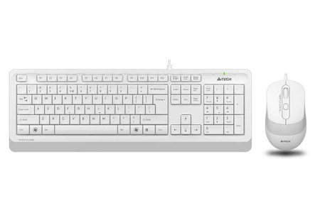 Проводной набор (клавиатура + мышь) A4Tech F1010 (White, Black)