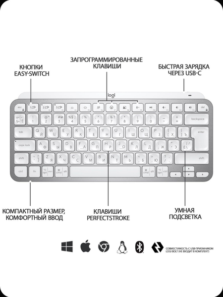 Logitech MX keys mini orginal Почти Новый