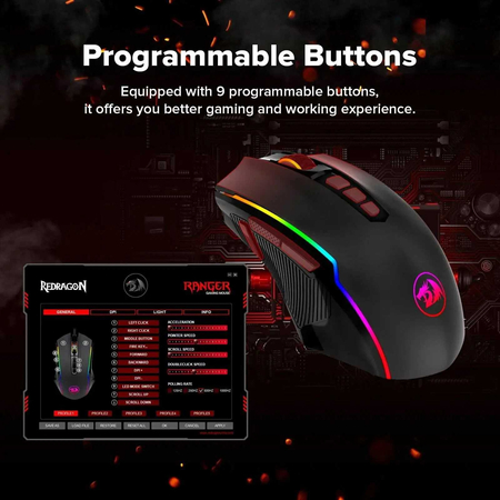 Беспроводная игровая мышь Redragon  Ranger Lite 2 режима подклячения