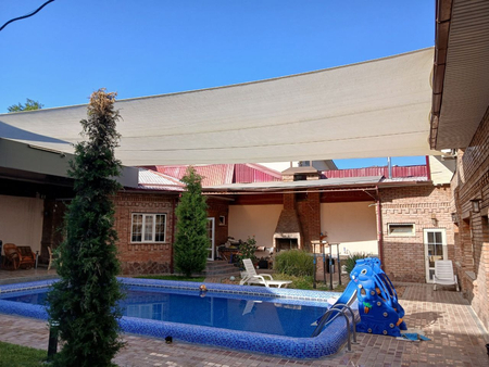 Soya setka rangli quyoshdan himoya. Setka ustanovka