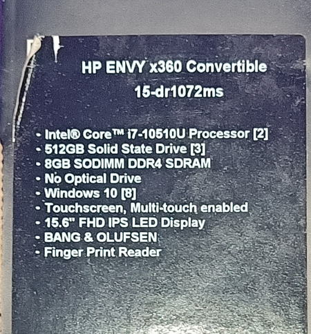 HP Envy X360 Obmen