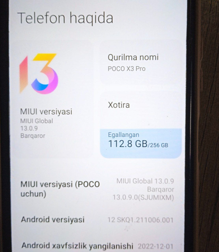 Poco x3 pro  8/256