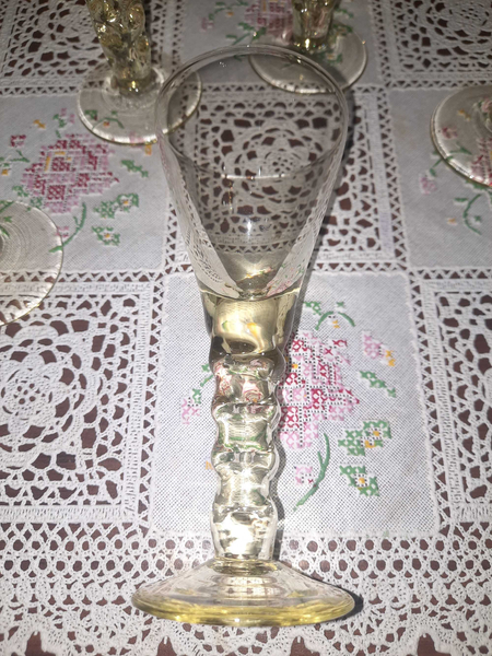 Винтажные рюмки, лимонного цвета Ленинград