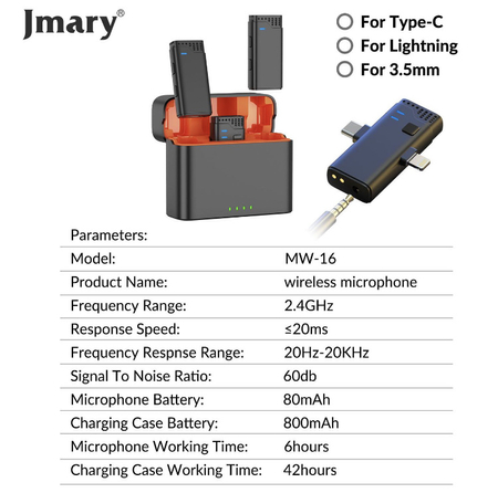 Петличка микрафон Jmary mw 16 универсал Mikrafon universal petlichka