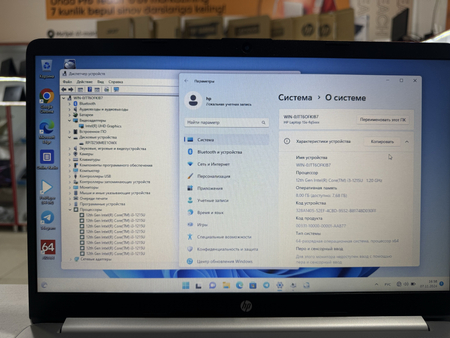 Hp core i3 12 avlod 8/256 nvme ssdlik ideal holatda soraganlar uchun
