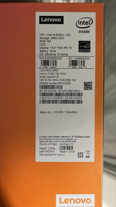 Ноутбук Lenovo Yoga