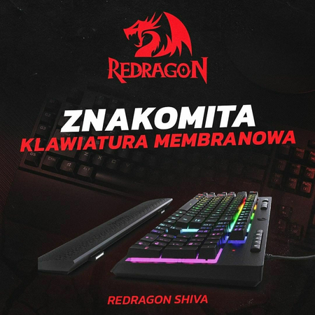 RU/ENG!Игровая Мембраная Клавиатура  Redragon SHIVA K512 RGB