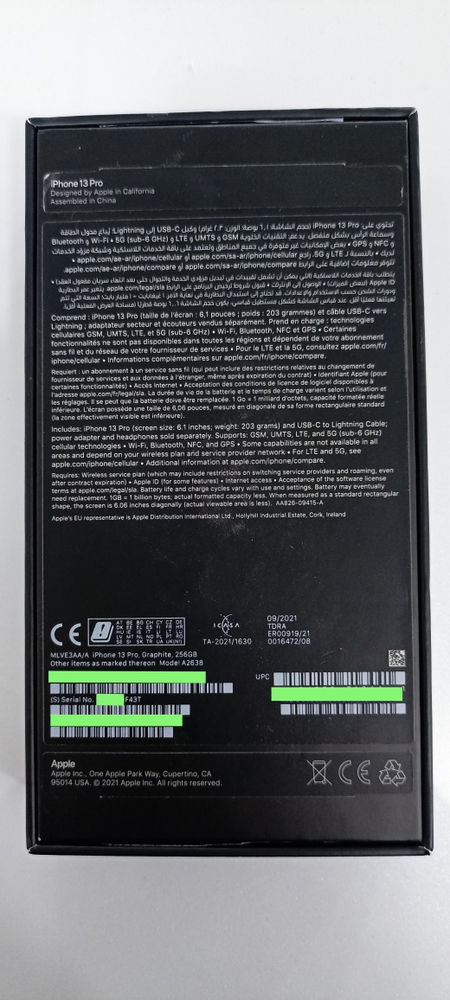iPhone 13 pro  Graphite  256 GB