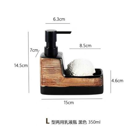 Sovunli dispenser.