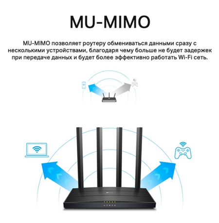 AC1200 Гигабитный MU‑MIMO Wi‑Fi роутер