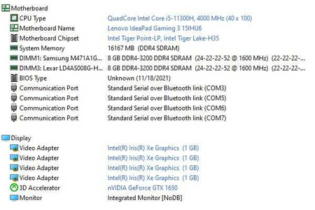 IdeaPad Gaming 3 15IHU6
