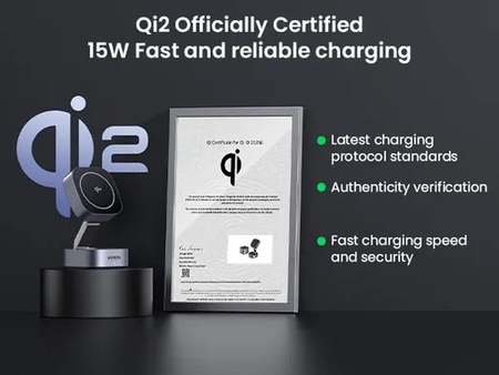 Беспроводная Зарядка Ugreen W702: сверхбыстрая зарядка Qi2 15 Вт