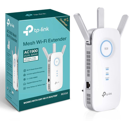 Tp-Link RE550 три антенны в одном усилители.