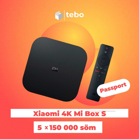 приставка MiBox S 4K Ultra HD muddatli tolov  5 oy  150 000 dan