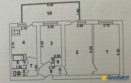 В Шайхантахурском районе массив Лабзак продается 3-х комнатная J 1790
