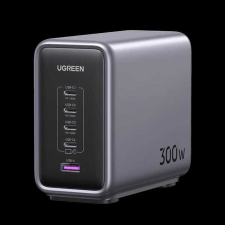 Зарядное устройство Ugreen Nexode 300 Вт GaN, 5 портов, настольное