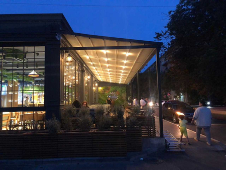 Pergola Kafe restoran va uylar uchun soyabon