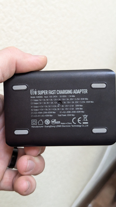 GaN универсальный блок питания/зарядка LDNIO 65W