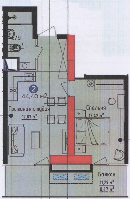 ЖК NRG U-TOWER. Срочно продается 2-комнатная квартира.