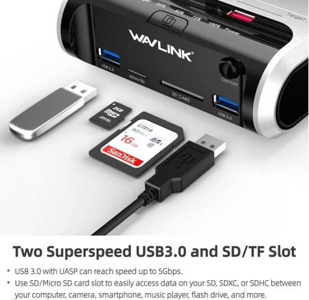 Многофункциональная HDD док станция - Wavlink
