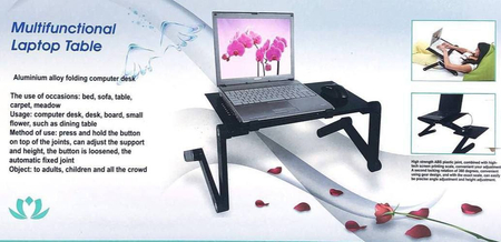 Стол-трансформер Laptop table  для ноутбука с охлаждением