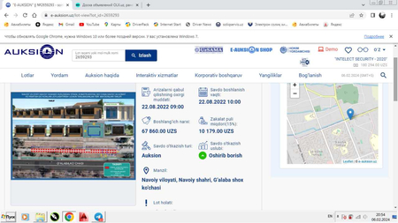 dukon uchun yer maydoni 8ta