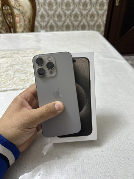 Iphone 15 pro max 256 gb Natural Titanium simkartali