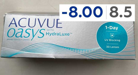 Линзы контактные (- 8) ACUVUE OASYS 1-Day with HydraLuxe