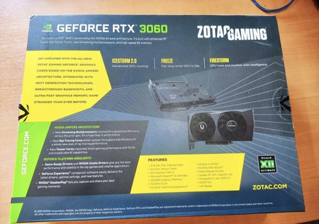 Видеокарта RTX 3060 (12GB) ZOTAC