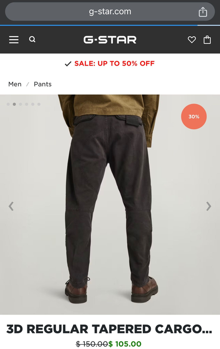 G-star 3D regular tapered cargo pants