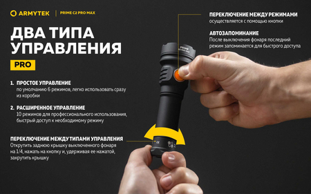 Фонарь Armytek Prime C2 Pro Max Magnet USB 4000 люмен.