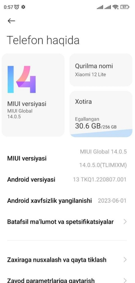 Xiaomi 12 lite 8/256 GB