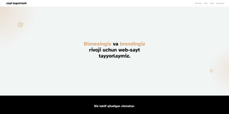Sayt tayyorlash xizmati