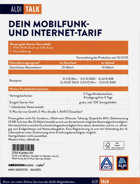Продам Немецкий номер Aldi
