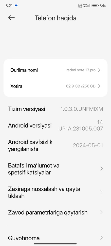 Redmi note 13 pro 256 gb obmen