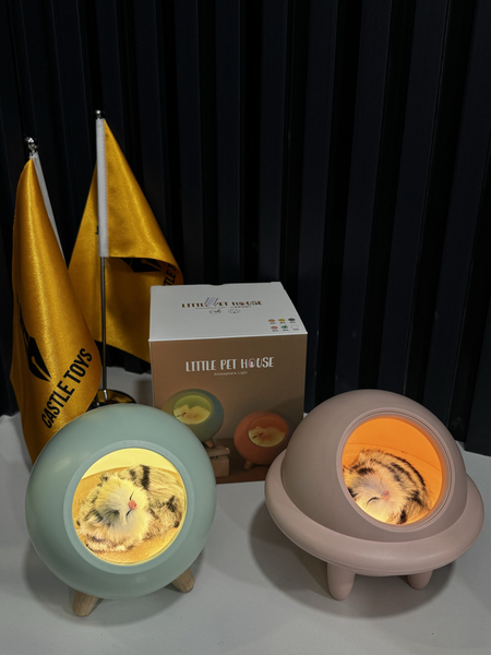 Детский ночник Котик в домике Светильник с bluetooth Castle Toys uz