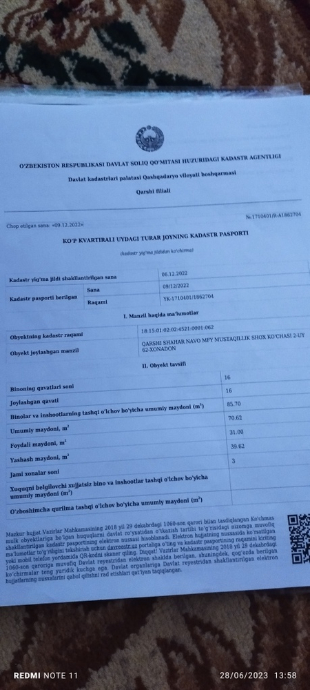 Qarshi sitydan ipoteka kreditli uy