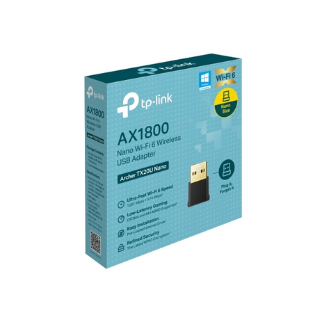 TP-Link Archer TX20U Nano (AX1800) двухдиапазонный USB адаптер WI-Fi