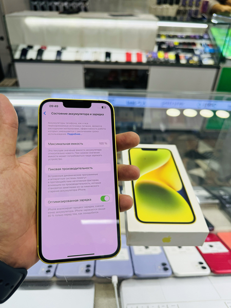 iPhone 14  128 gb yellow 100%